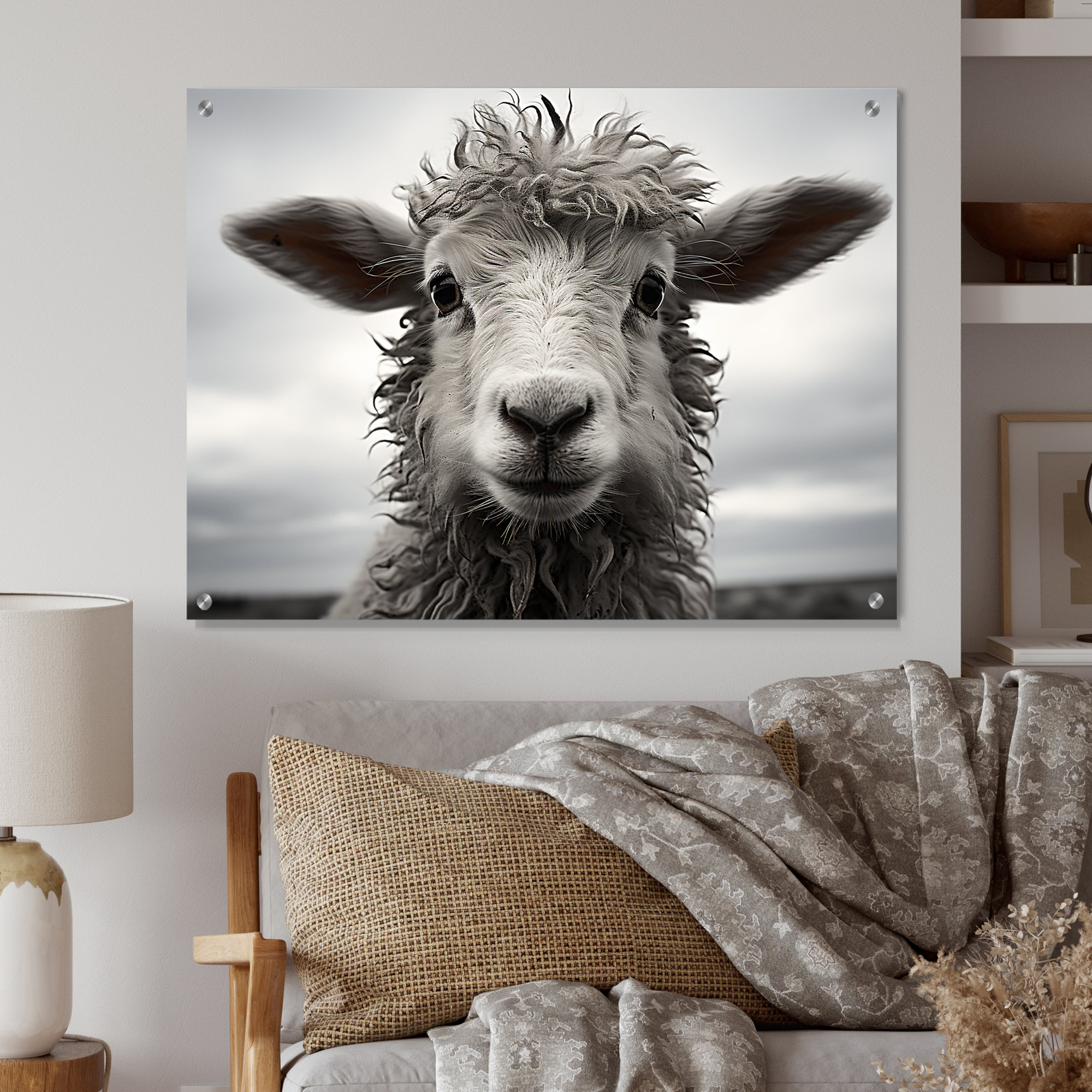 Gracie Oaks Sheep Serenity - Sheep Acrylic Wall Art For Living Room ...