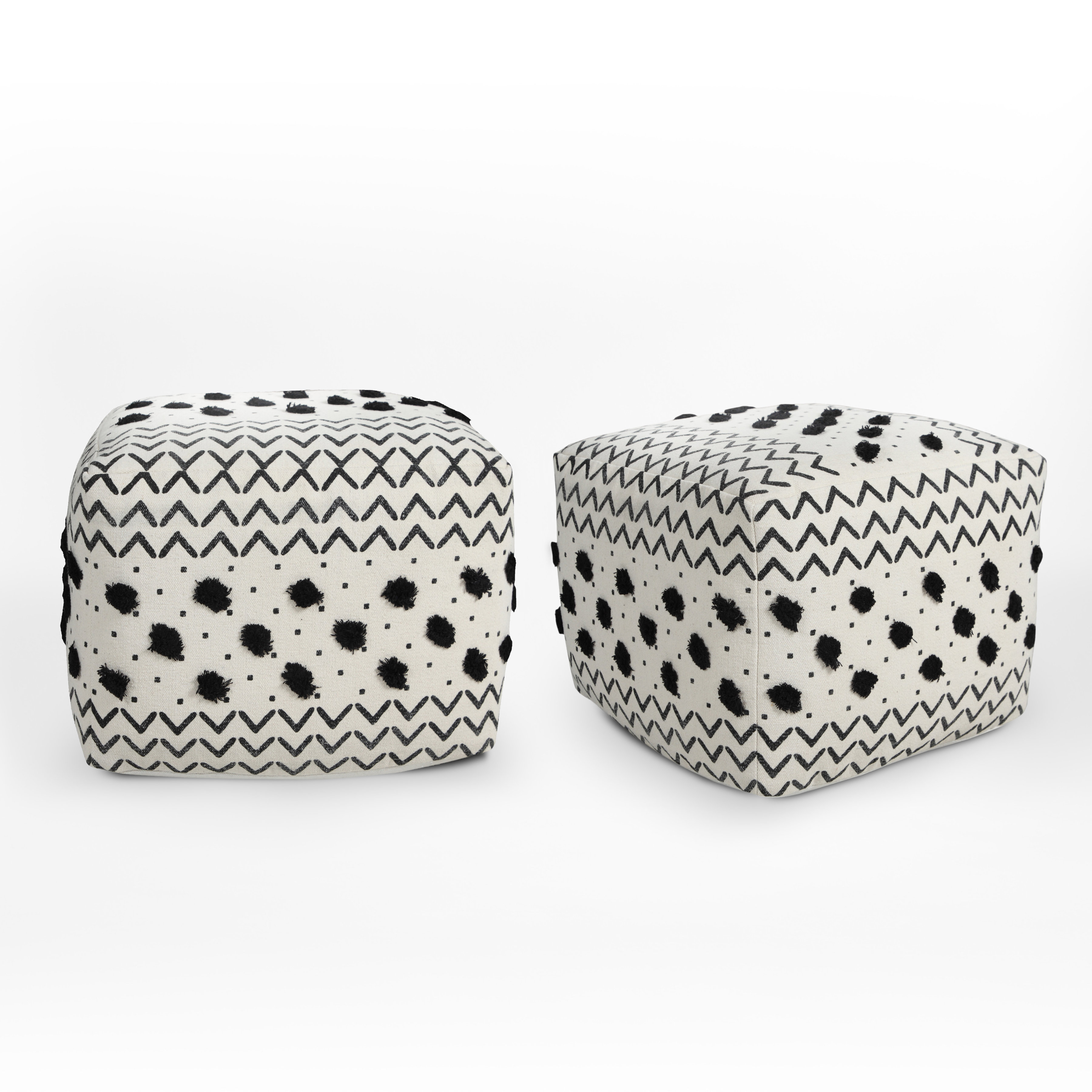 Dakota Fields Handmade Indoor Cotton Ottoman Pouf - Wayfair Canada