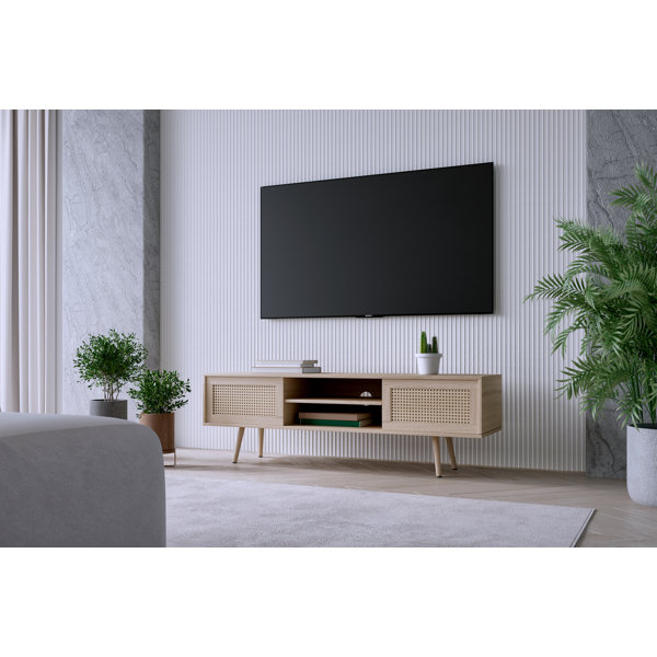 Bay Isle Home Rattan Style Parmar TV Stand for TVs up to 65" & Reviews ...