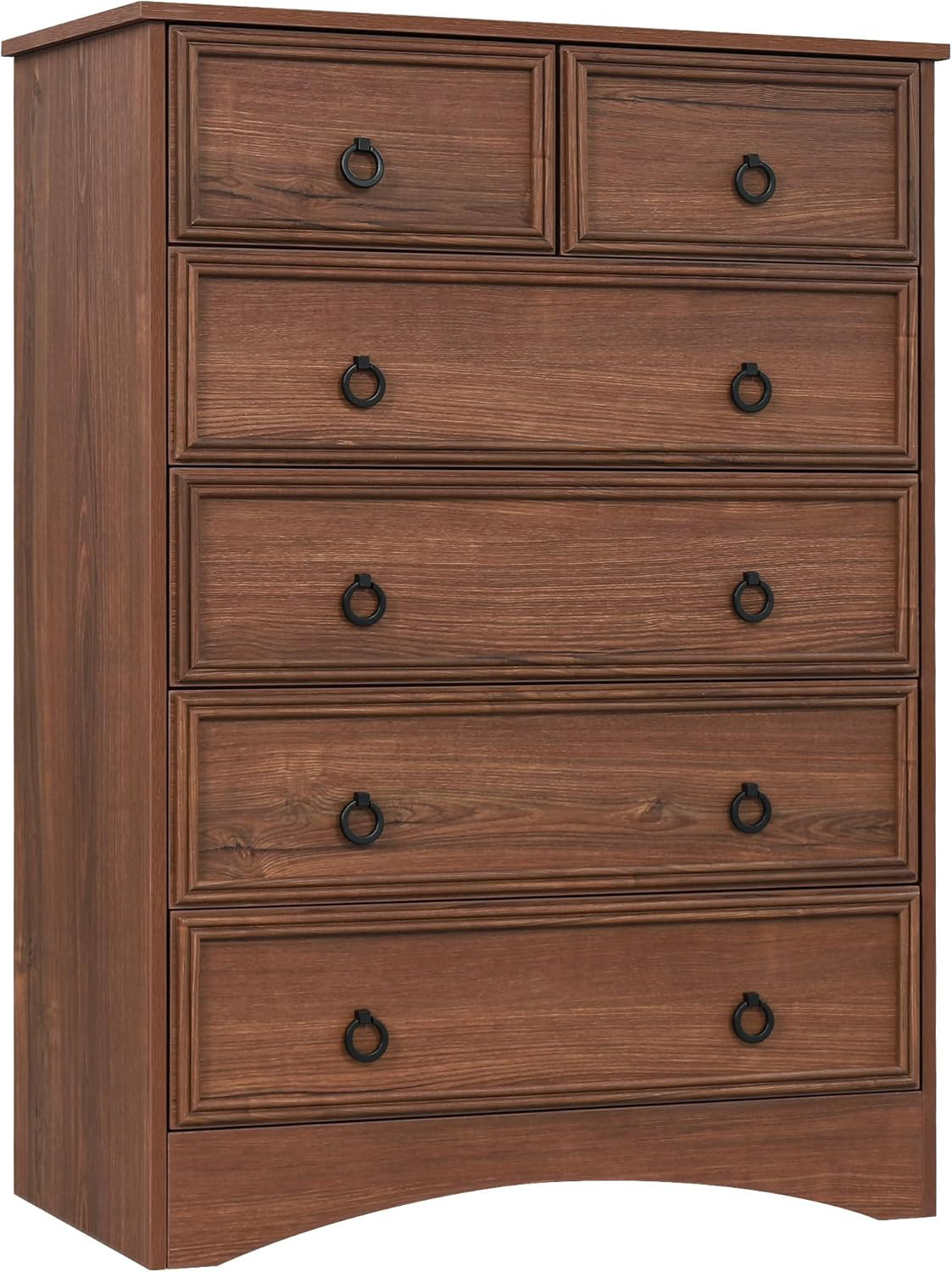 Charlton Home® Dresser Tall for Bedroom, Wood 6 Chest Drawers, 6 Drawer ...