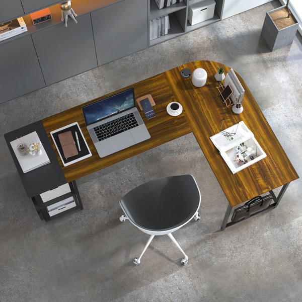 Everly Quinn Violetrose L-Shape Computer Desk & Reviews | Wayfair