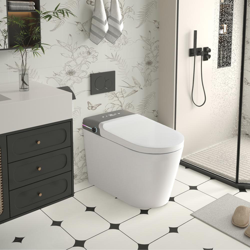 shinyswan Smart Bidet Toilet with Remote Control, Bidet, LED Display ...