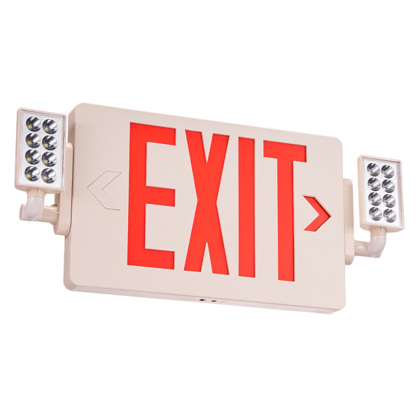 VEVOR LED Double Sided Emergency Exit Combo Sign | Wayfair