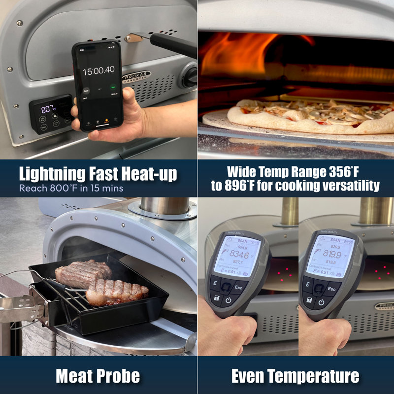 Prokan Kano 16 Inches 4-in-1 Outdoor Oven W/ Digital Temp Control ...