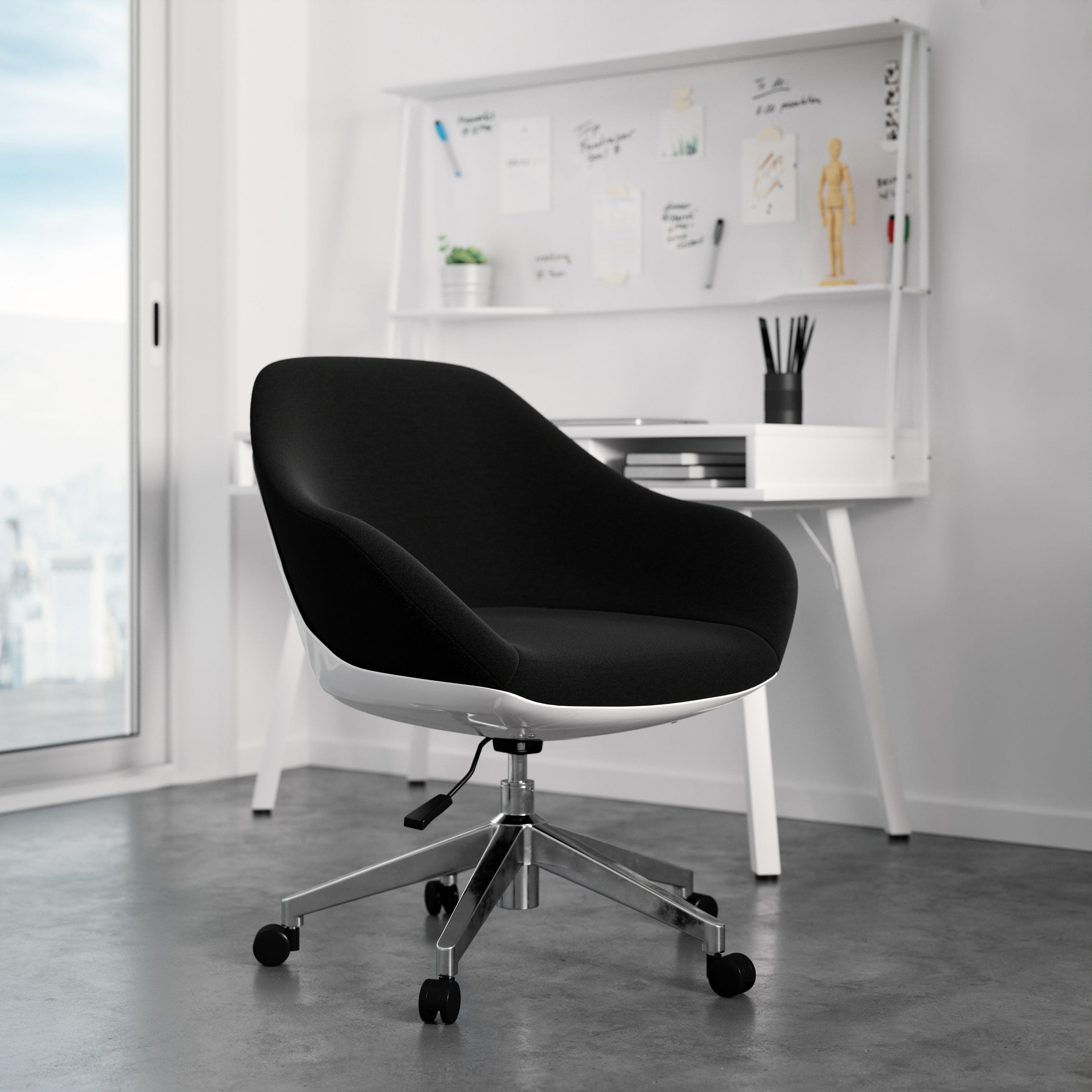 Latitude Run® Latitude Run Home Office Upholstered Task Chair, Black ...