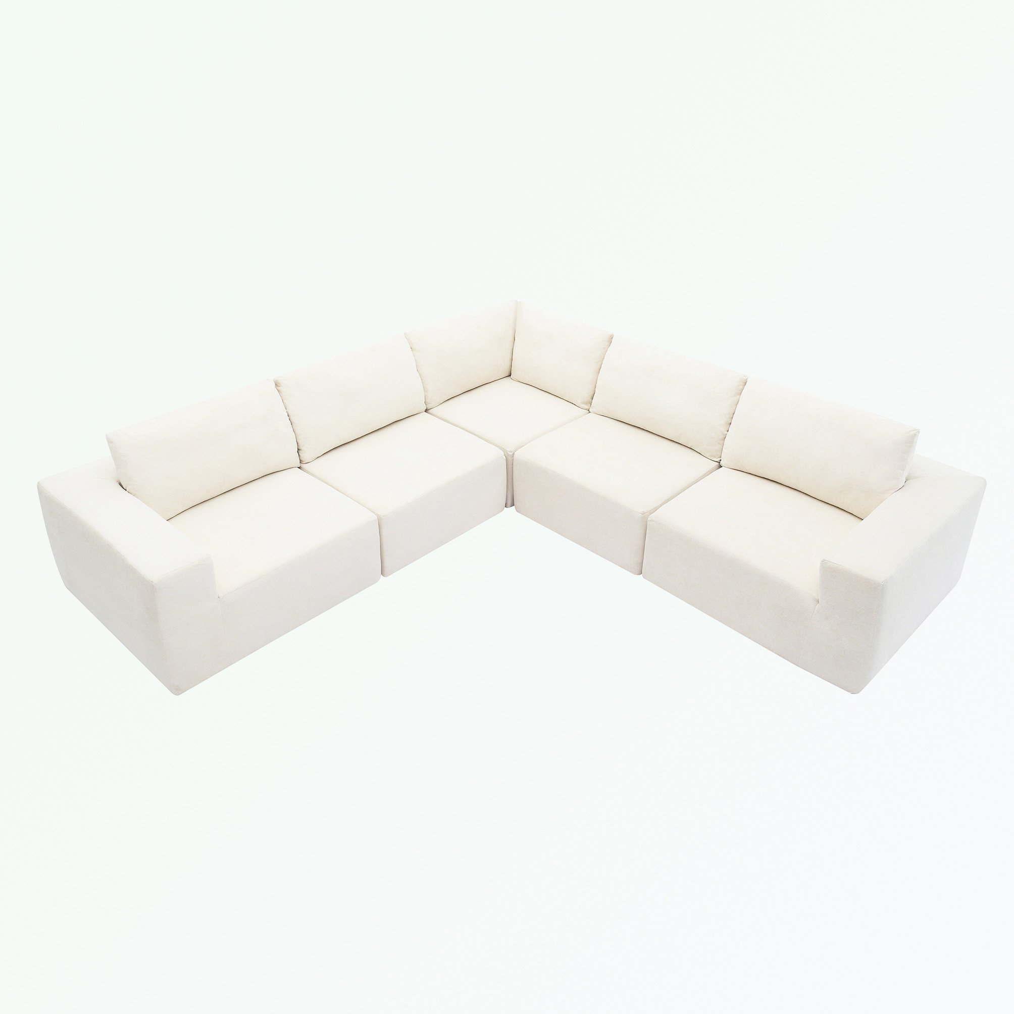 Brayden Studio® Eliscia 5 - Piece Upholstered Sectional | Wayfair