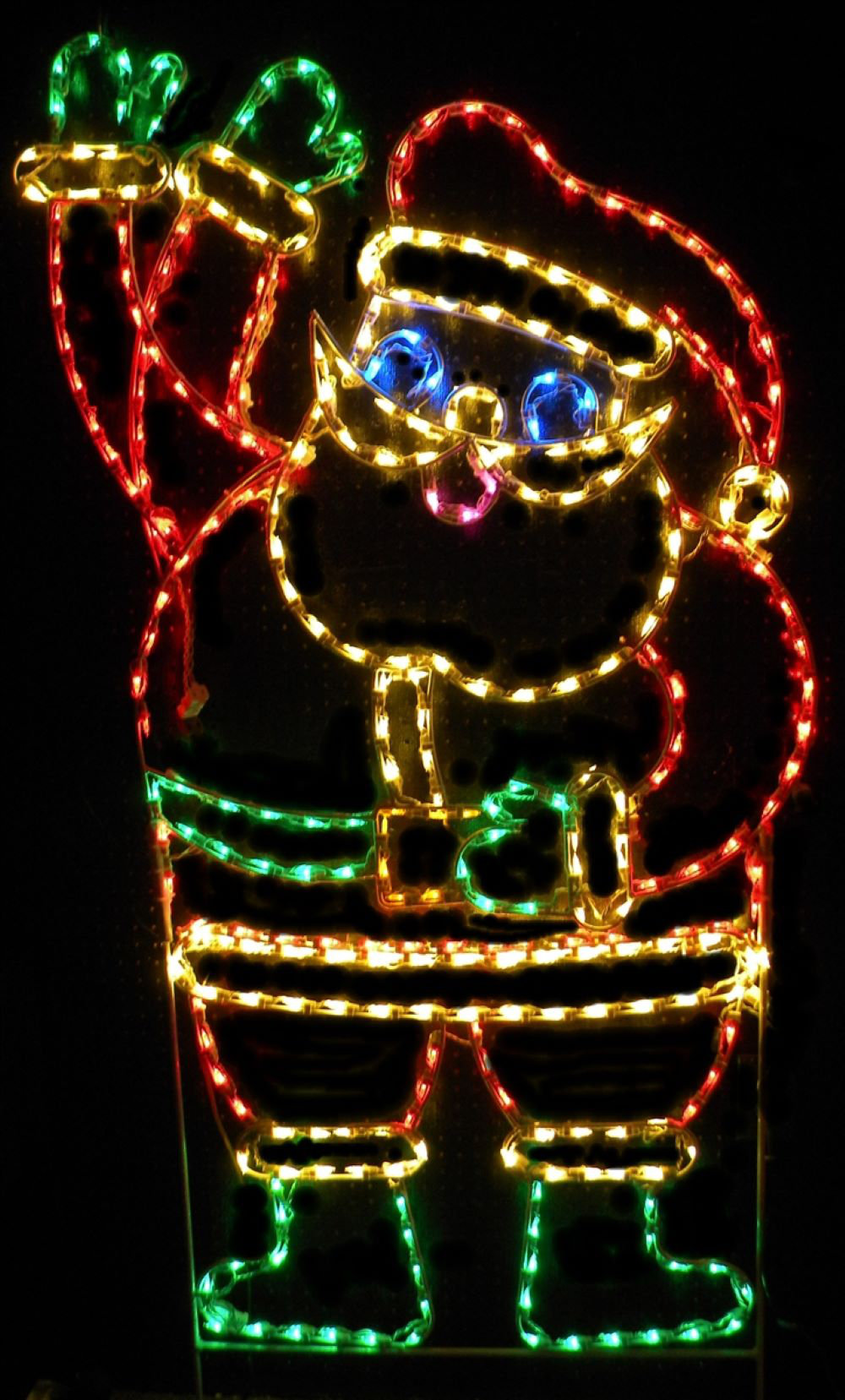 Lori's Lighted D'Lites Animated Santa Claus Large Waving Santa ...