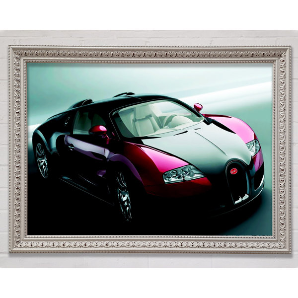 Bright Star Bugatti Veyron Red And White - Single Picture Frame Print ...