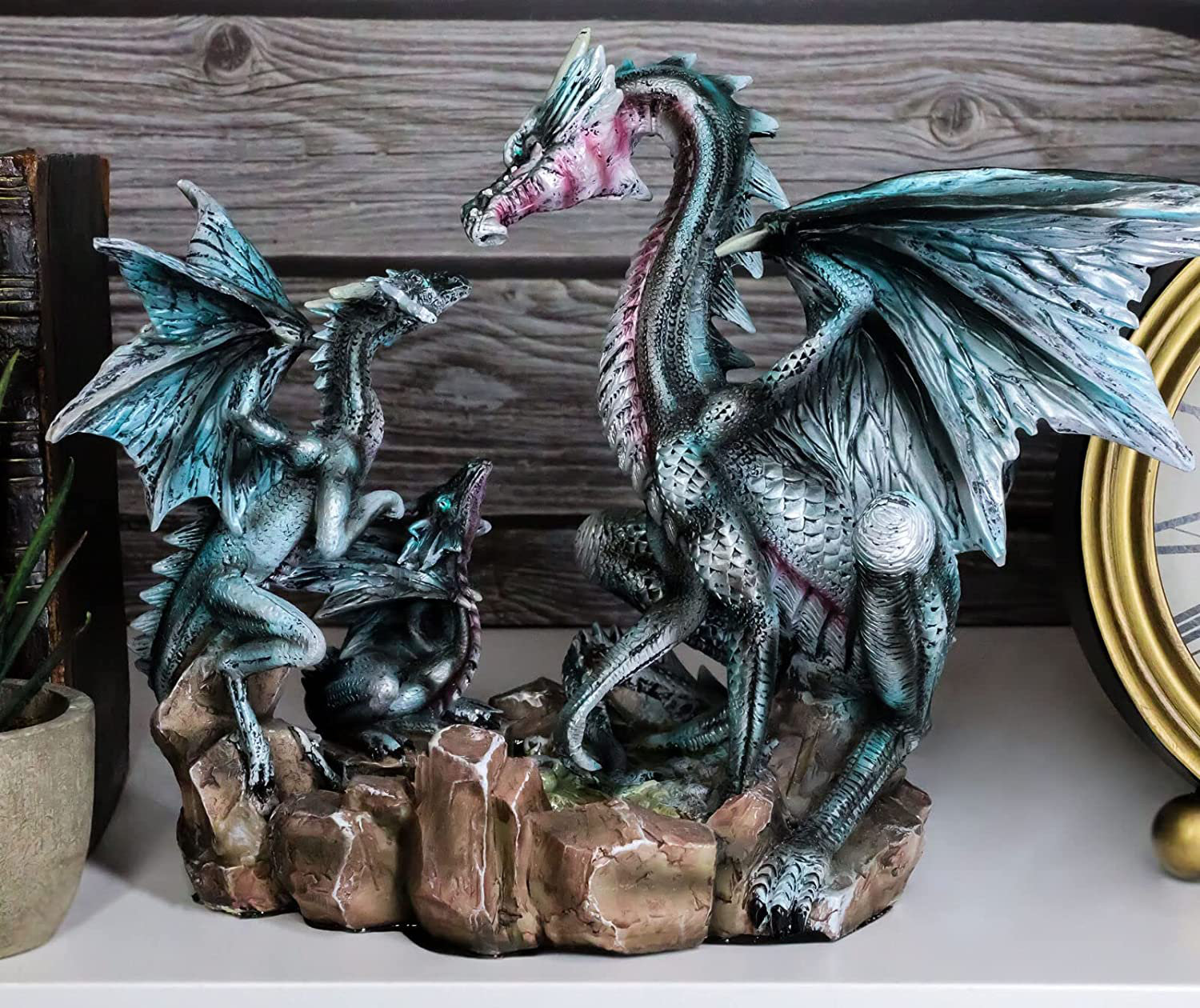 Trinx Mother Dragon with Baby Dragons Figurine | Wayfair