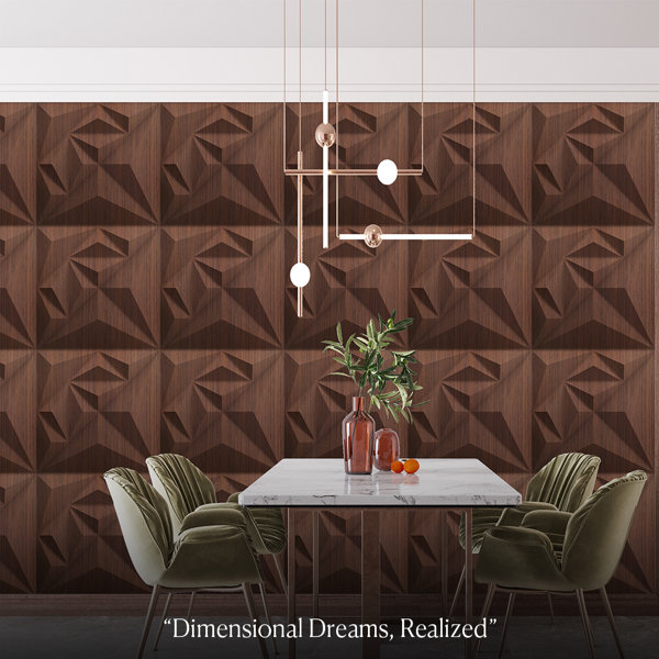 ELEVIQ 19.7" x 19.7" Premium 3D Wall Paneling, 3D Decorative Wall ...
