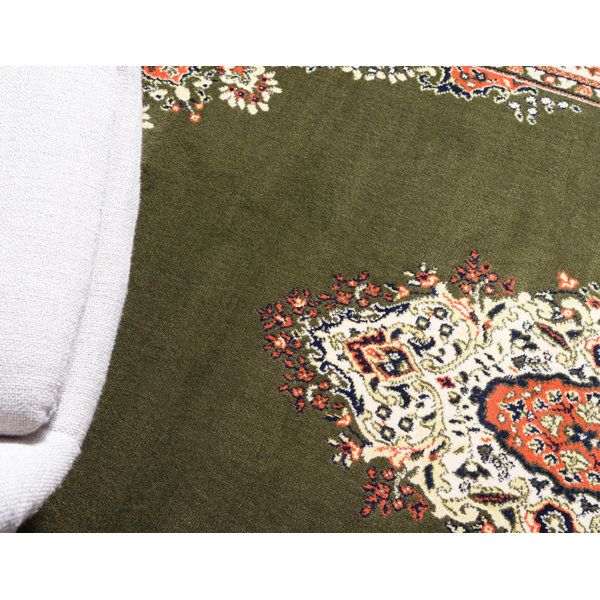 World Menagerie Balthrop Floral Green Area Rug & Reviews | Wayfair