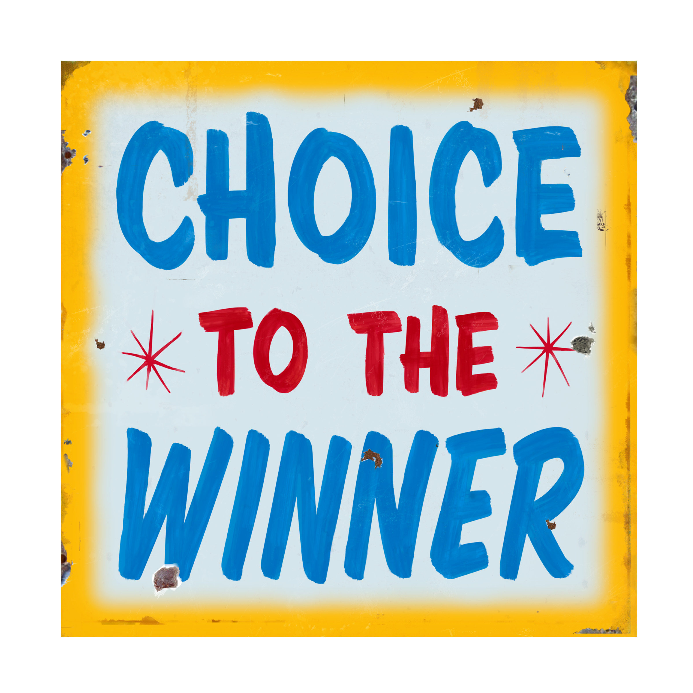 Trinx Choice to Winner Distressed Gold Border by RetroPlanet - Unframed ...