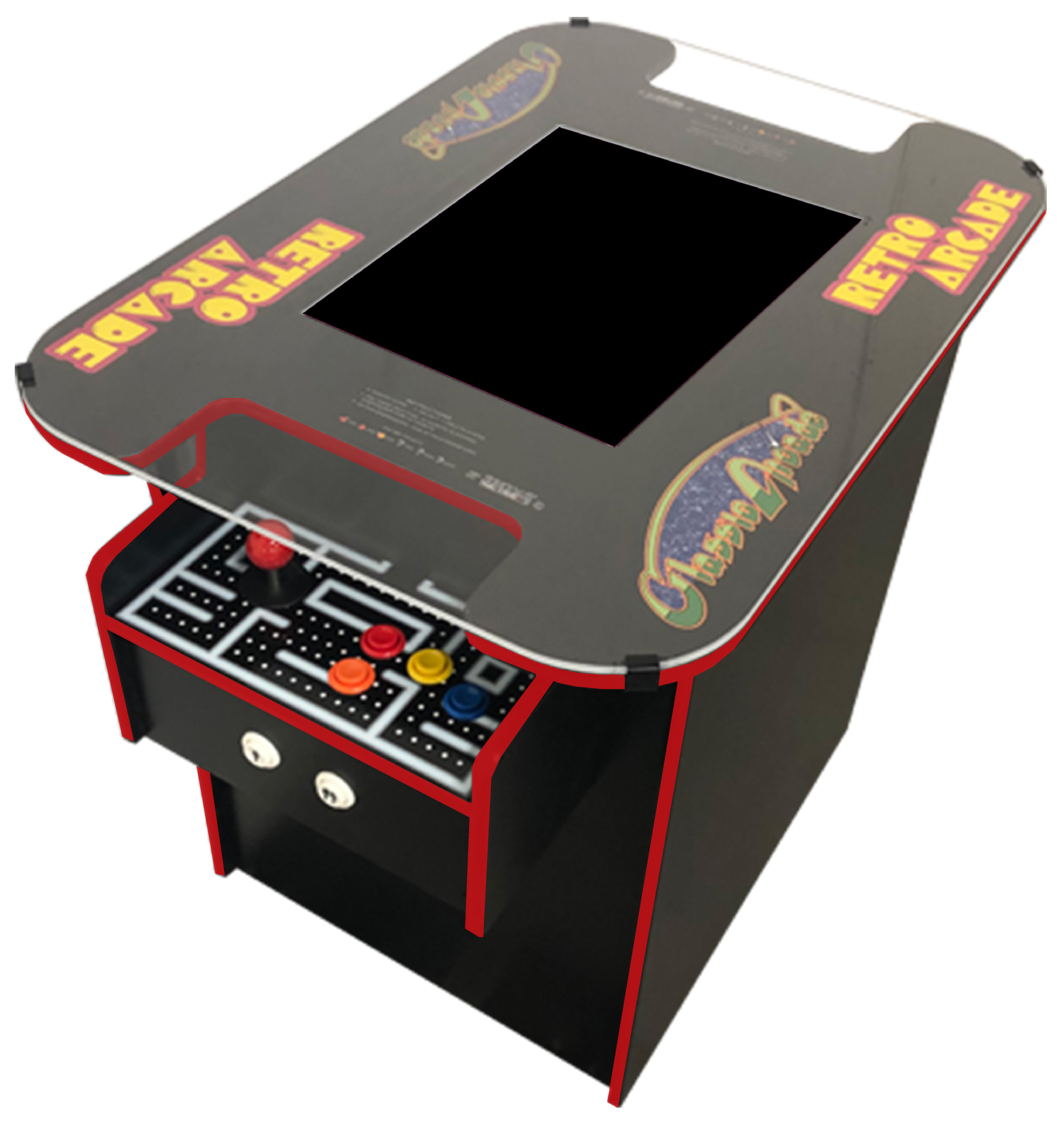 Suncoast Arcade Cocktail Arcade Machine with 19" Monitor and 516 Retro ...