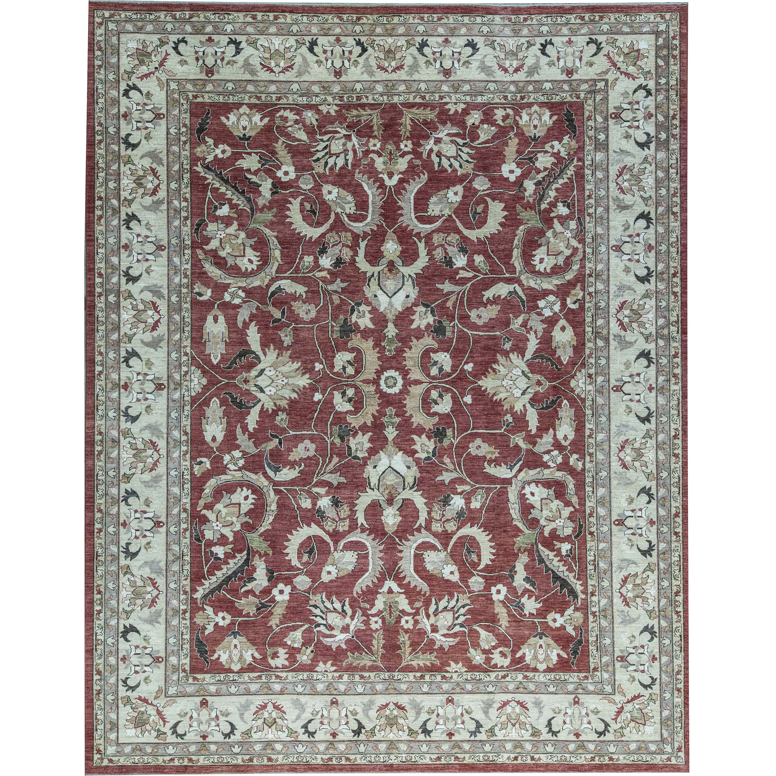 Bokara Rug Co., Inc. Hand-Knotted High-Quality Rust and Ivory Area Rug ...