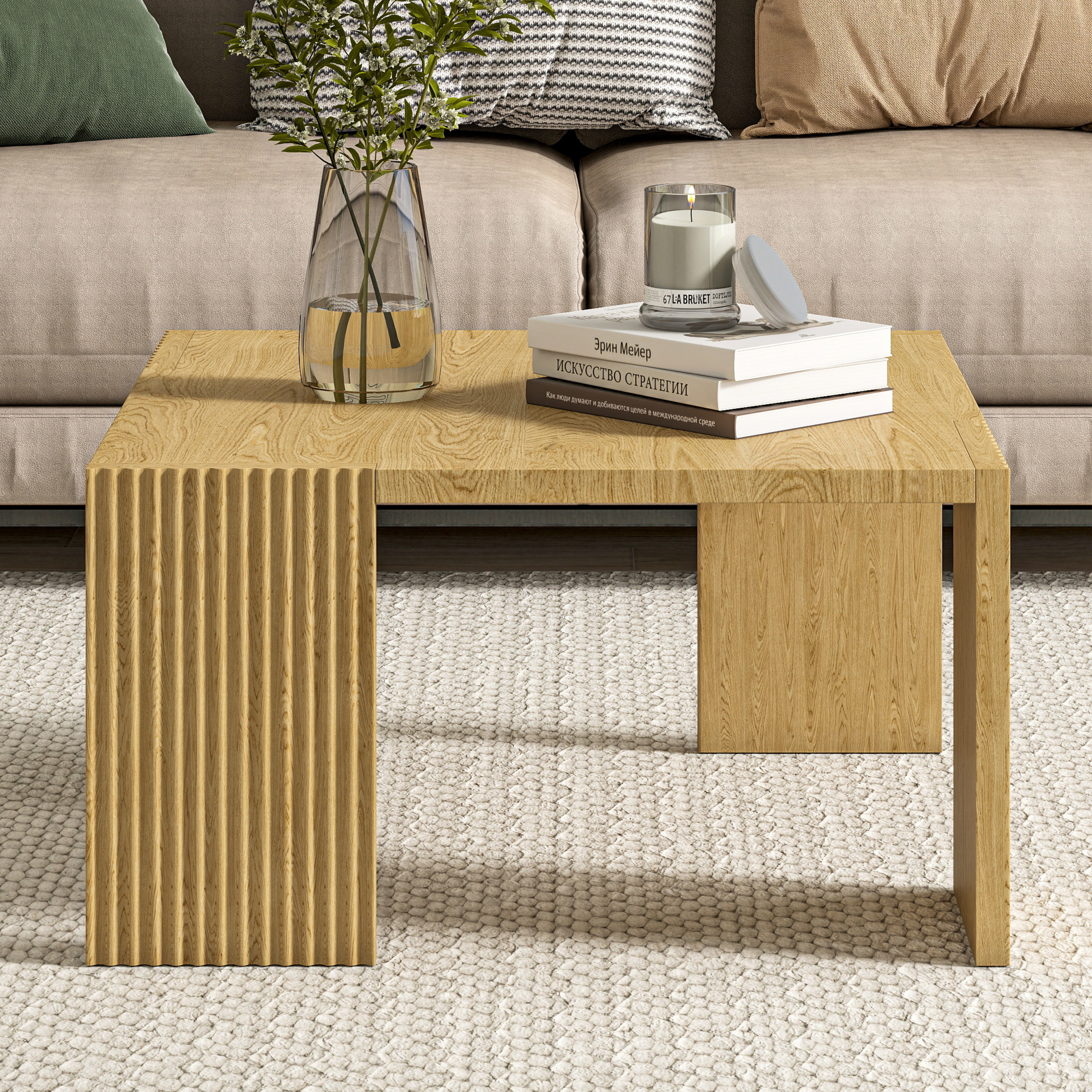 shyfoy Solid Wood Four Leg Coffee Table Square Wooden Table | Wayfair.ie