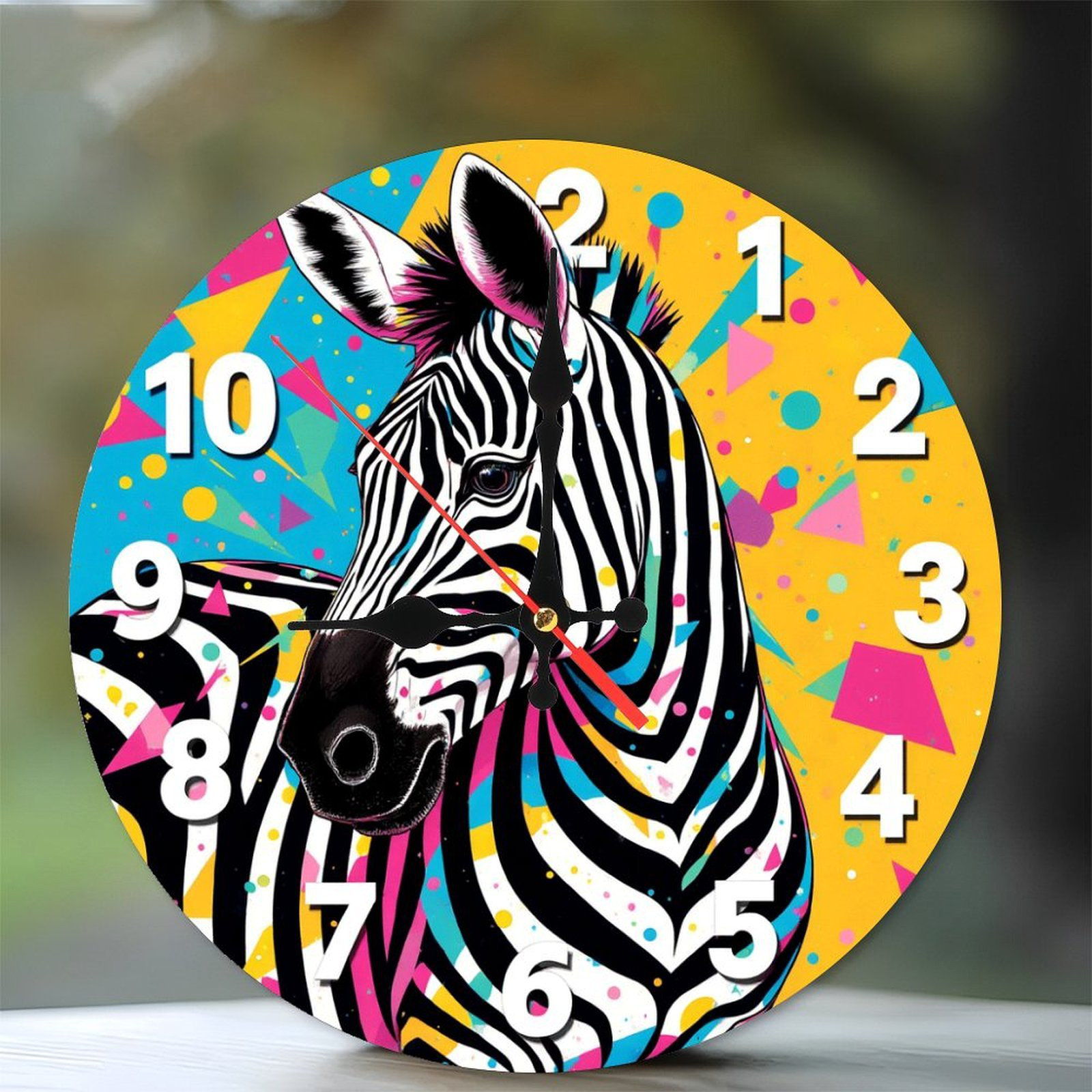 Ivy Bronx 10" Round MDF Wall Clock with Silent Quartz Movement and No ...