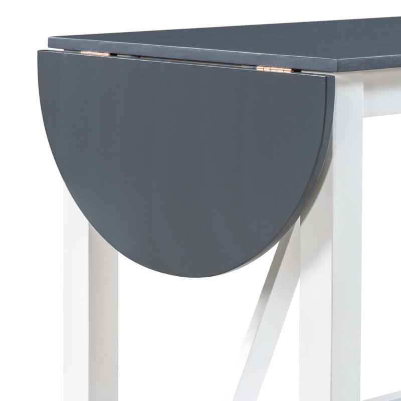 Ophelia & Co. 3-Piece Wood Drop Leaf Dining Table Set with 2 Dining ...