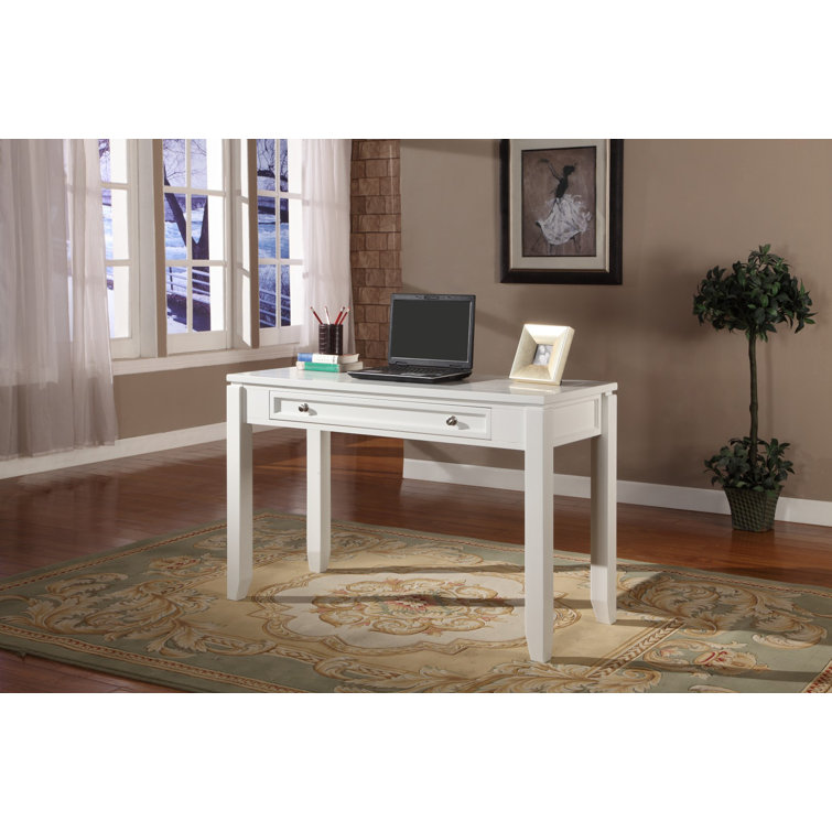 Lark Manor Assiah 4 Piece Solid Wood L-Shape Writing Desk Office Set ...