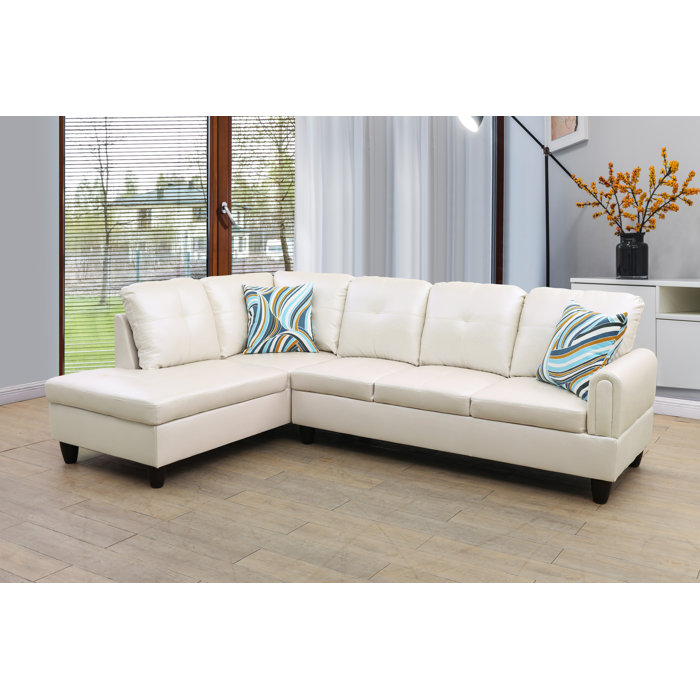 Ebern Designs Symonds 2 - Piece Faux Leather Sectional | Wayfair