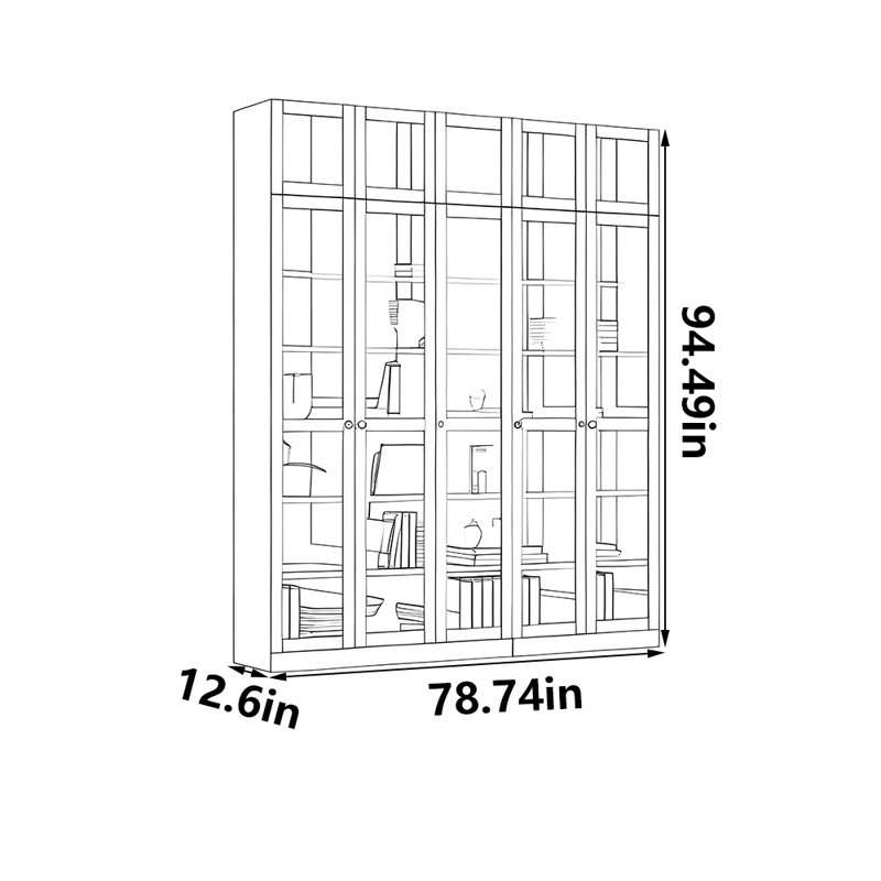 Kaoloupin Modern solid wood high appearance level bookcase | Wayfair