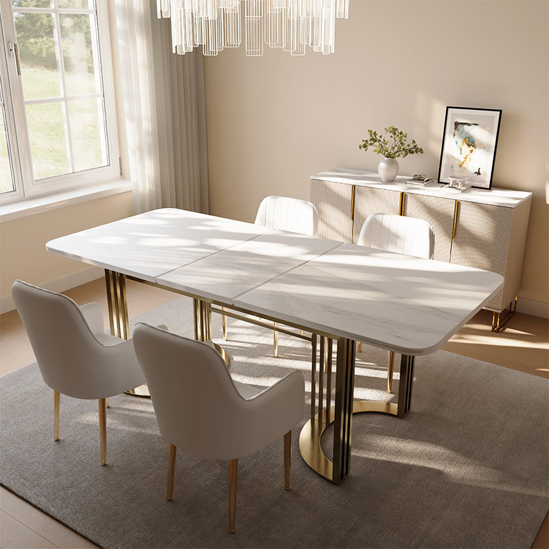 Mercer41 Eden Common Luxury Extendable Dining Table for 4-6 Persons ...