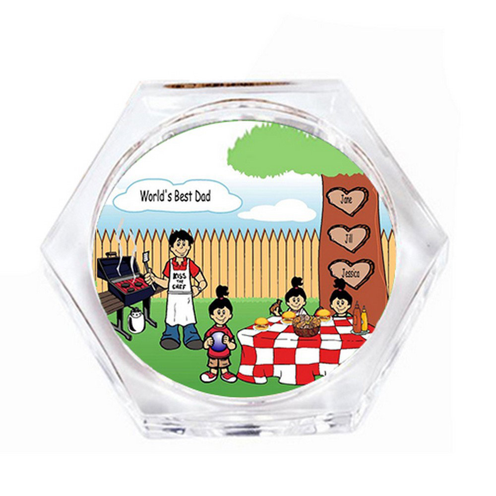 Printed Perfection Personalized Family Backyard Barbeque Single Dad 3 ...