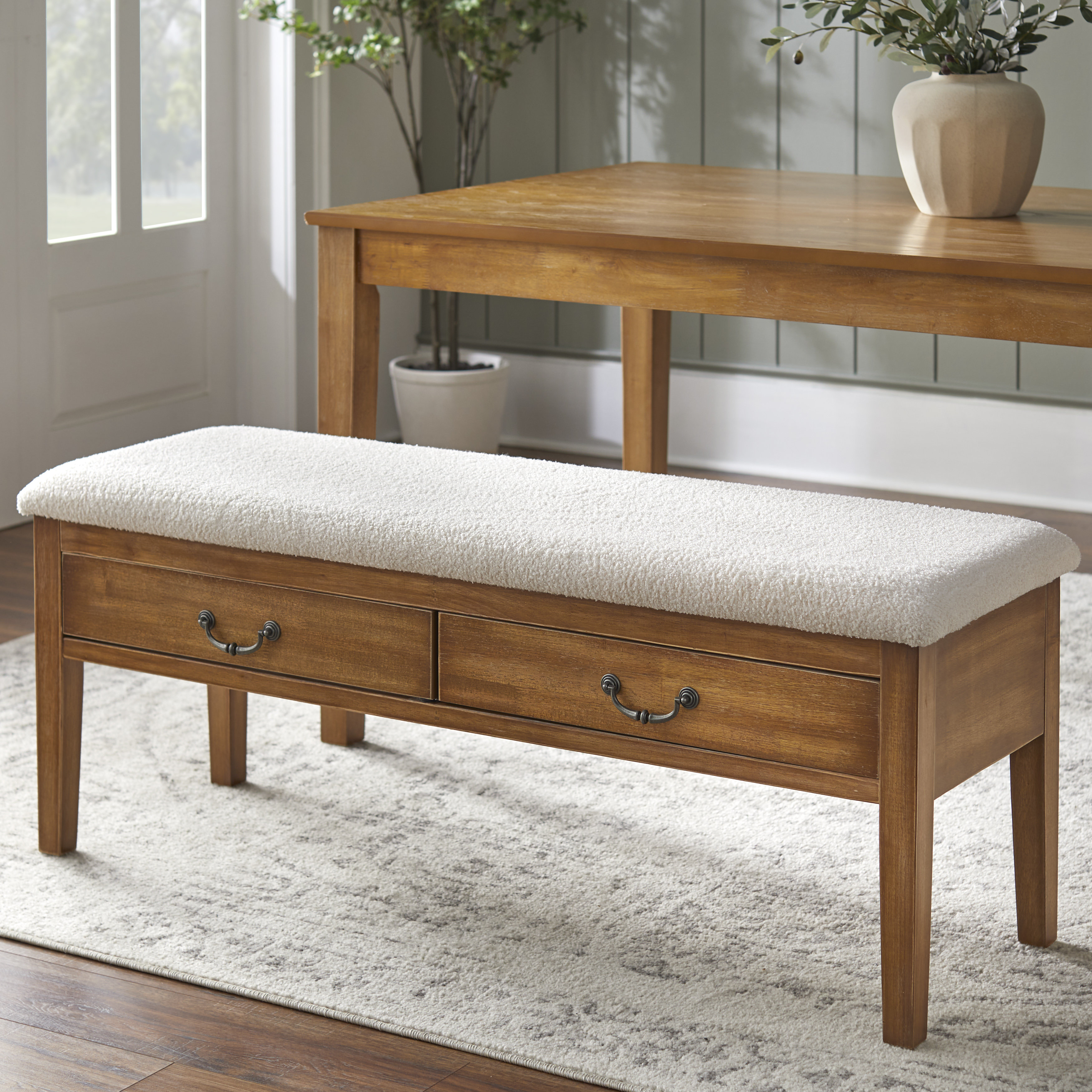 Lark Manor Palmer Dining Bench with Storage | Wayfair