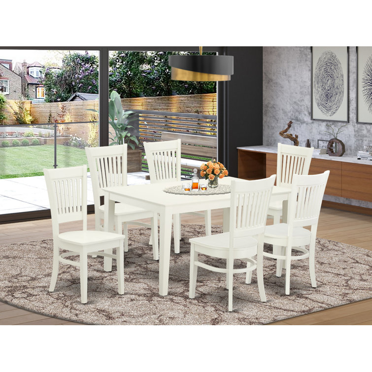 Red Barrel Studio® Alyta Rubberwood Solid Wood Dining Set & Reviews ...