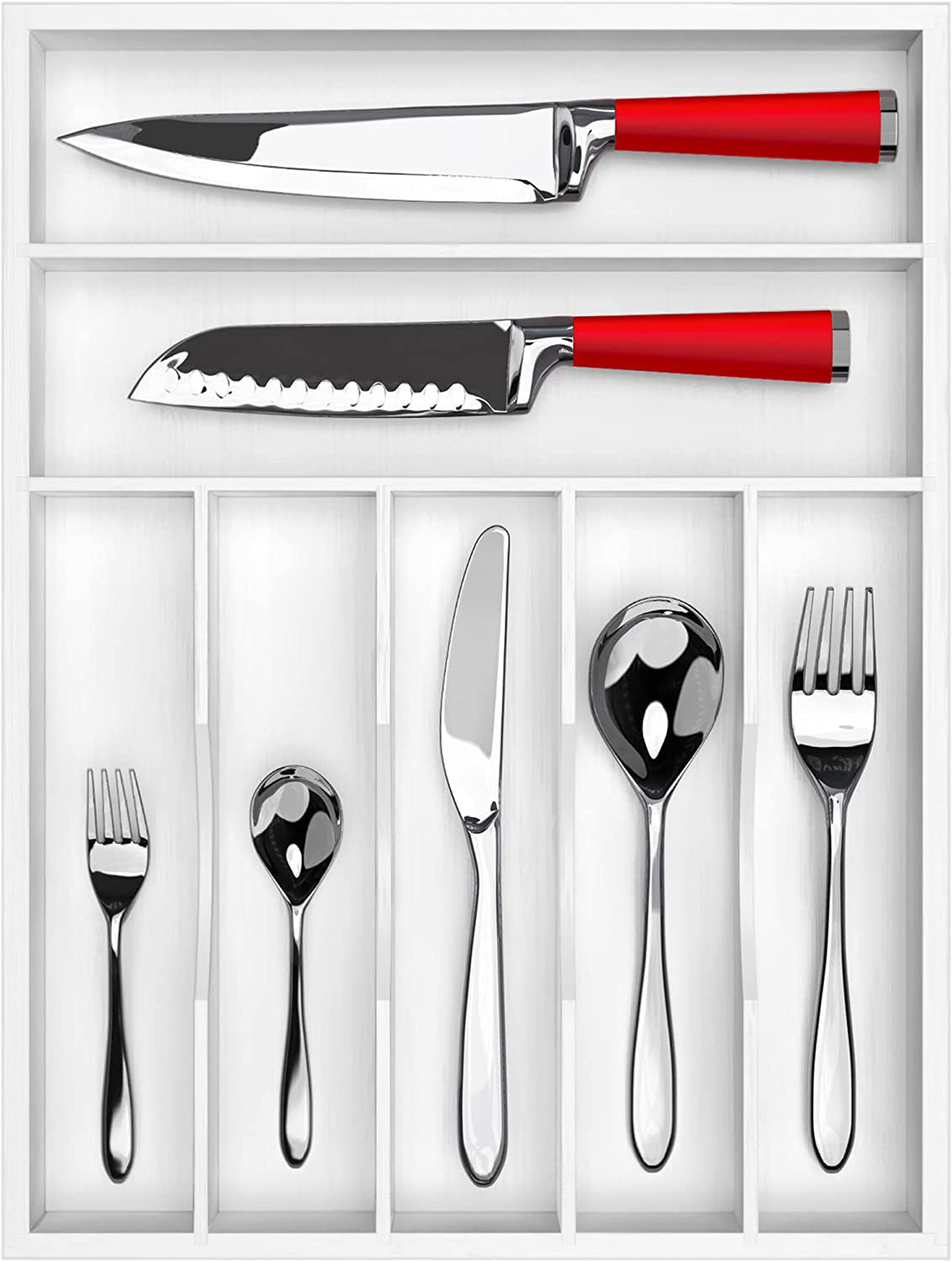 Latitude Run® Arayeli Luxury Bamboo Kitchen Drawer Organizer ...