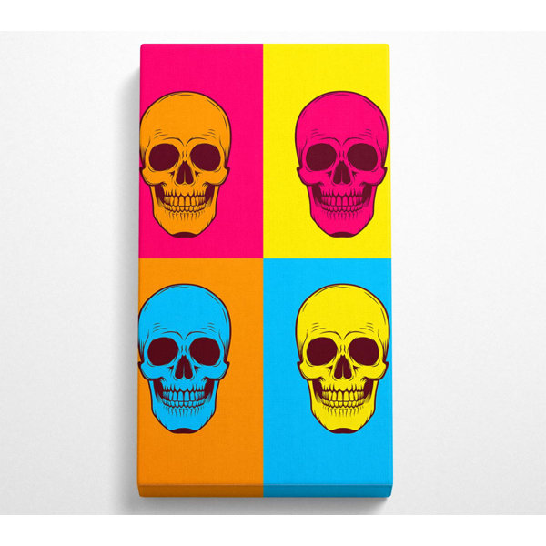 Happy Larry Funky Skulls - Wrapped Canvas Art Prints | Wayfair.co.uk