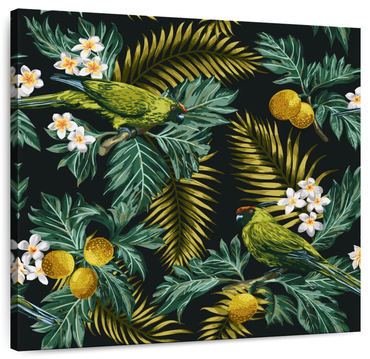Ebern Designs Brampt Tropical Plants And Two Birds | Wayfair