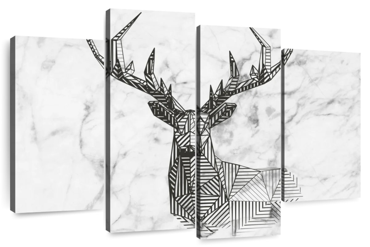 Ebern Designs Brampt Geometric Stag | Wayfair