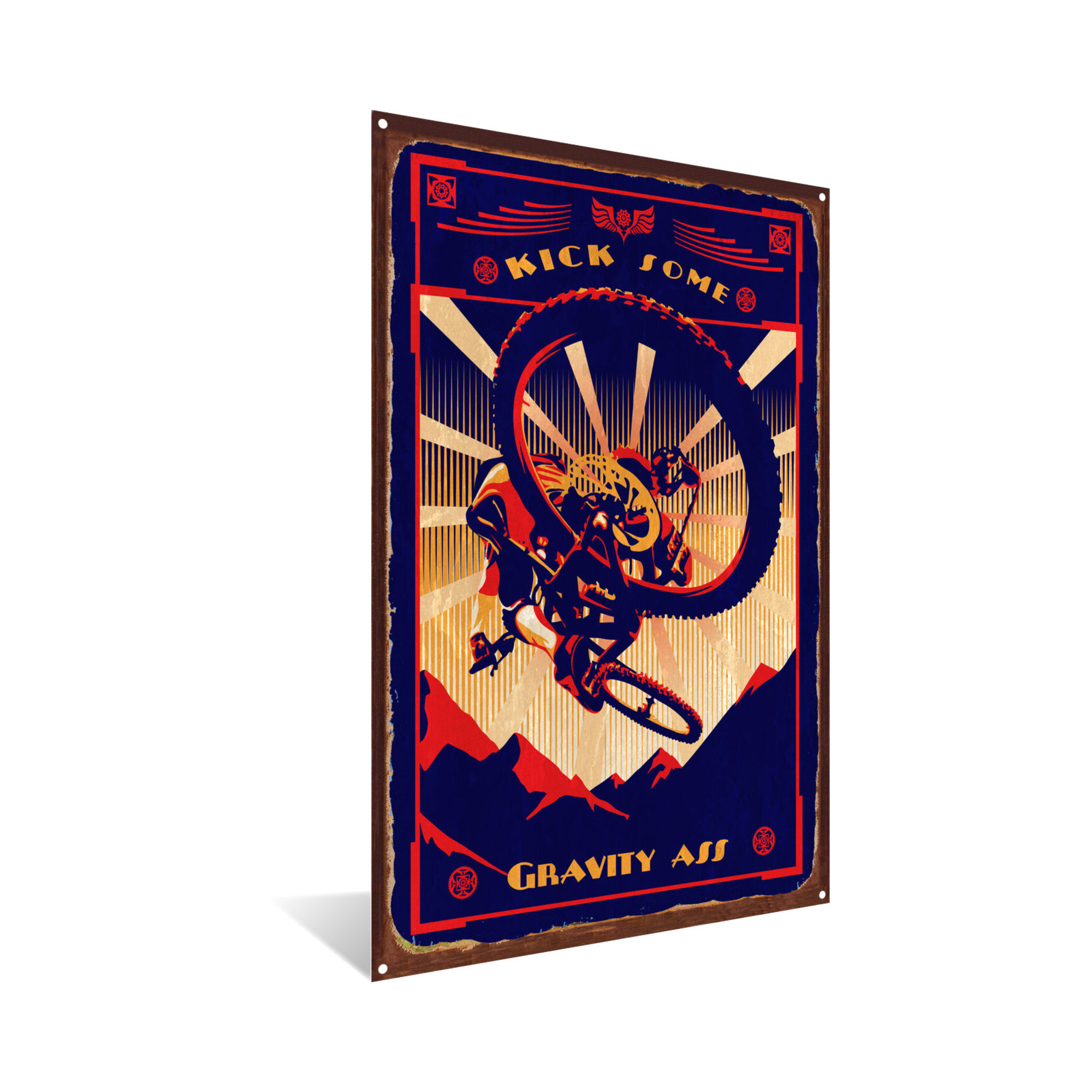 Trinx Art of Place - Downhill Gravity Mountain Bike Rustic Metal Art ...