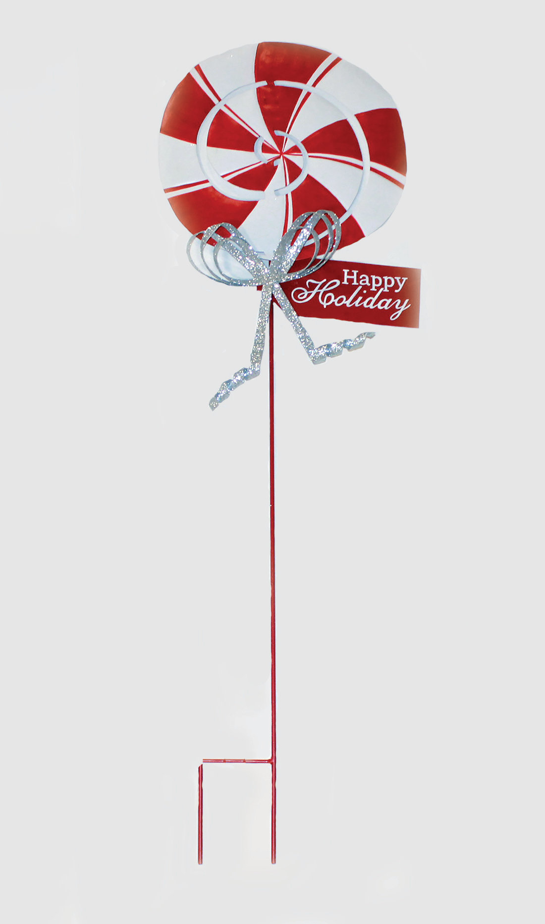 Arlmont & Co. Bedward Metal Candy Cane Garden Stake | Wayfair