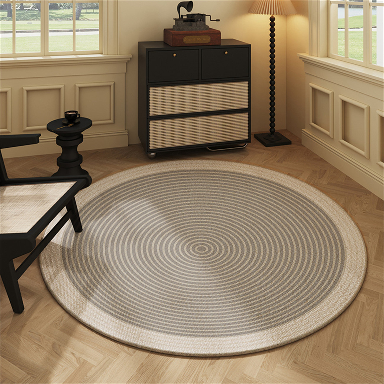 Latitude Run® Vintage Round Rug - Premium Coffee Table Rug For Living ...