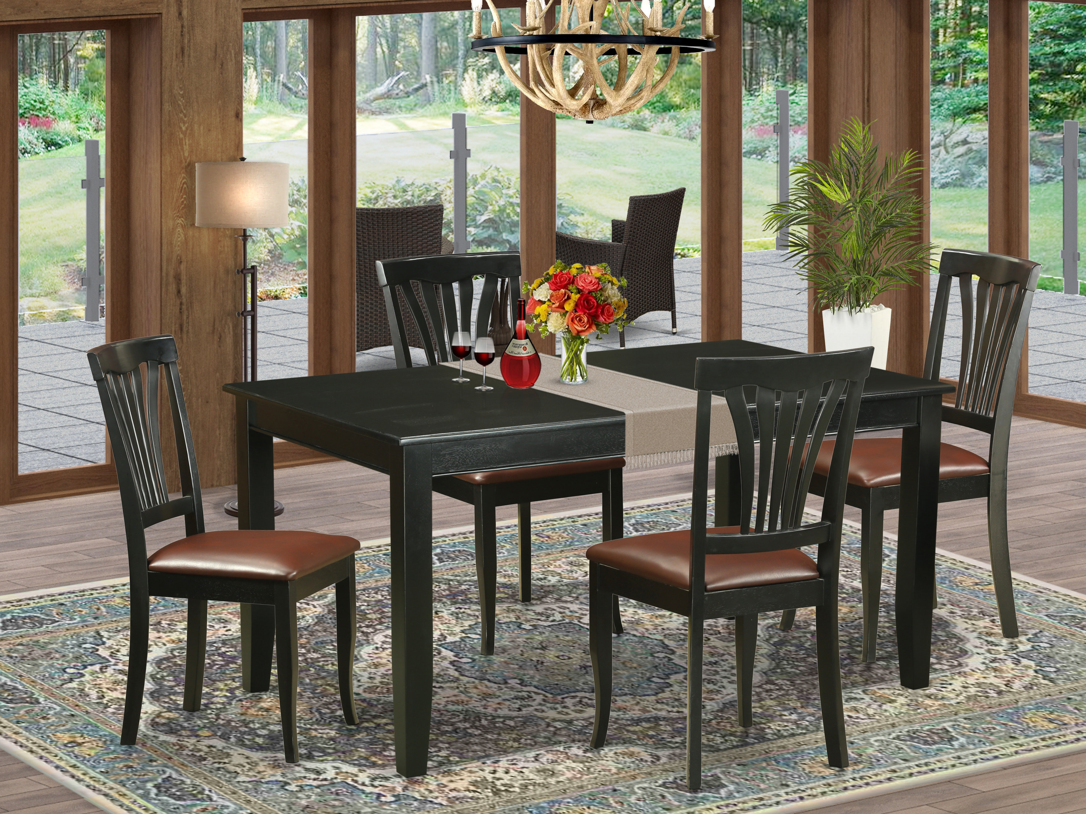 Charlton Home Ensemble de salle à manger en bois massif Sisneros - Wayfair Canada