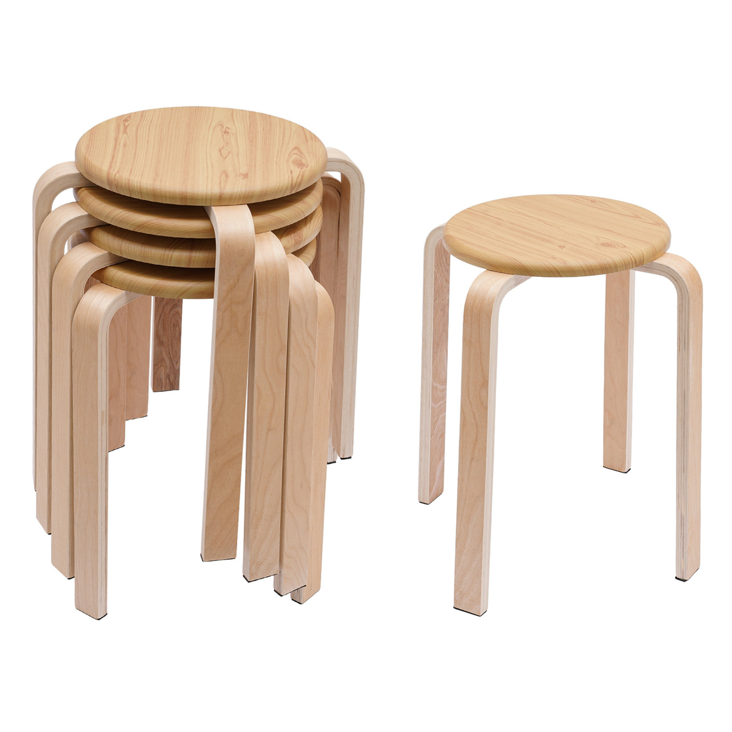 George Oliver Solid + Manufactured Wood Accent Stool & Reviews | Wayfair