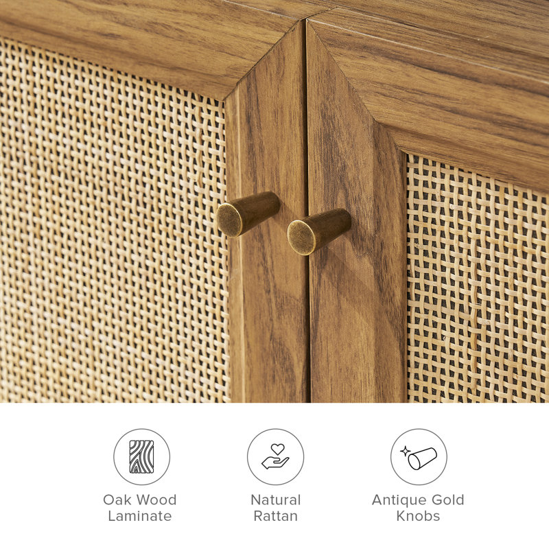 Bay Isle Home™ Modern Farmhouse Boho Accent Buffet Sideboard Cabinet ...