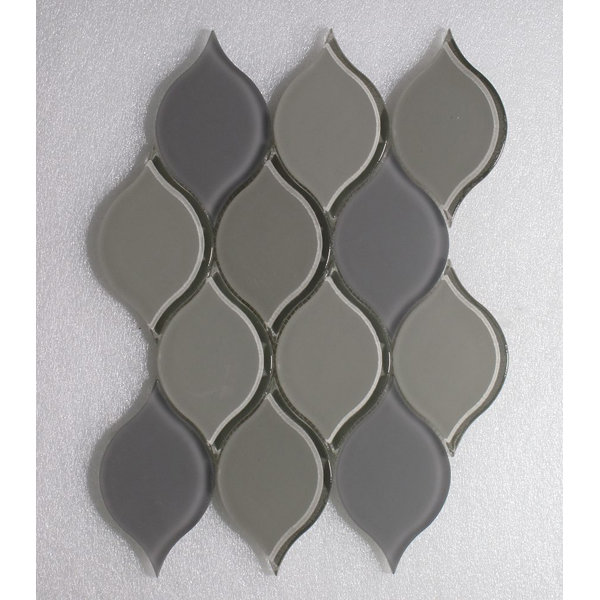 Seven Seas Collection SAMPLE - Tear Drop Frosted Wall Glass Mosaic Tile ...