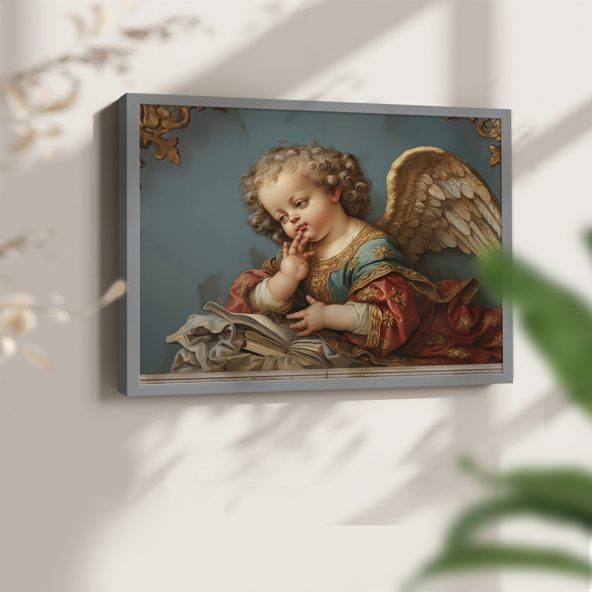 Fleur De Lis Living Angels From Above-XLIV -Framed Print - Restickable ...