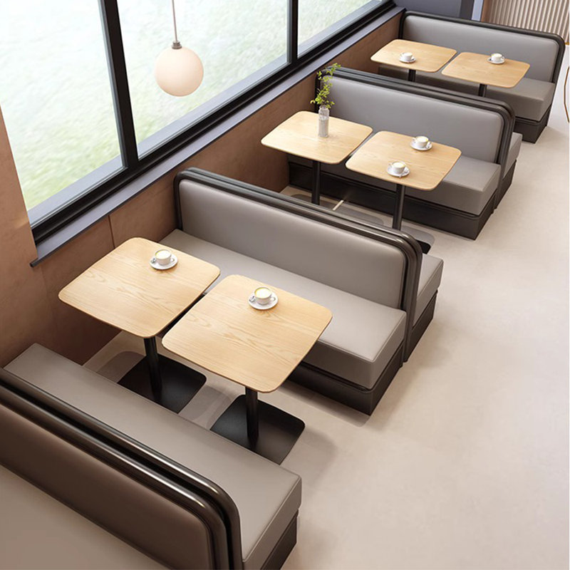 Canadian Linen High-end Simple Restaurant Cafe Booth Benches Storage ...