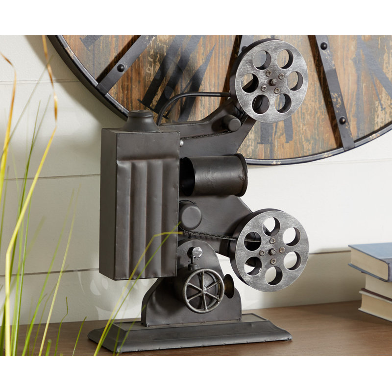 Williston Forge Bhavin Metal Camera Film Black Decorative Sculpture ...