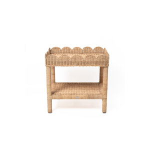 Zaara's Market Scallop Rattan Side Table | Wayfair