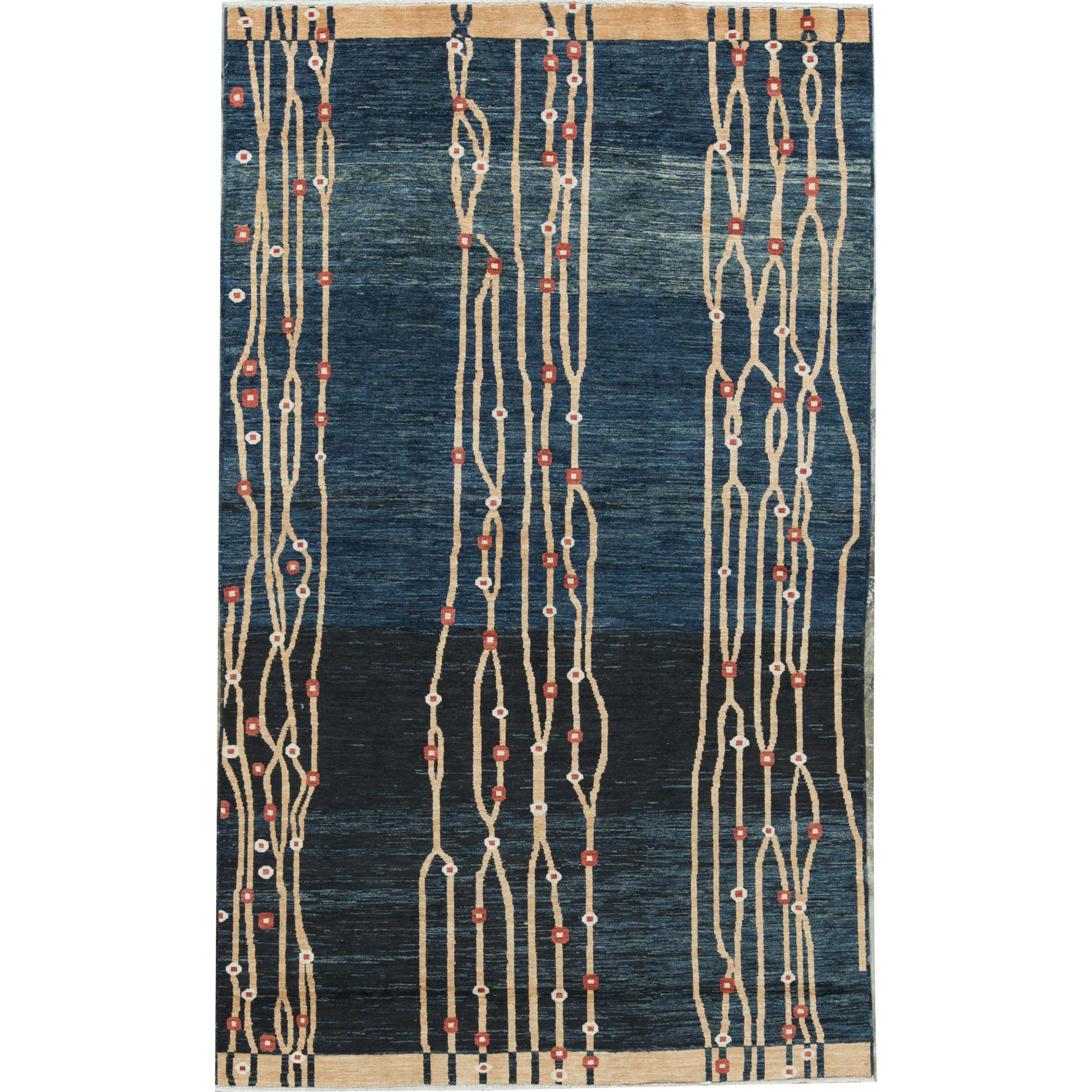 Bokara Rug Co., Inc. Hand-Knotted High-Quality Blue and Ivory Area Rug ...