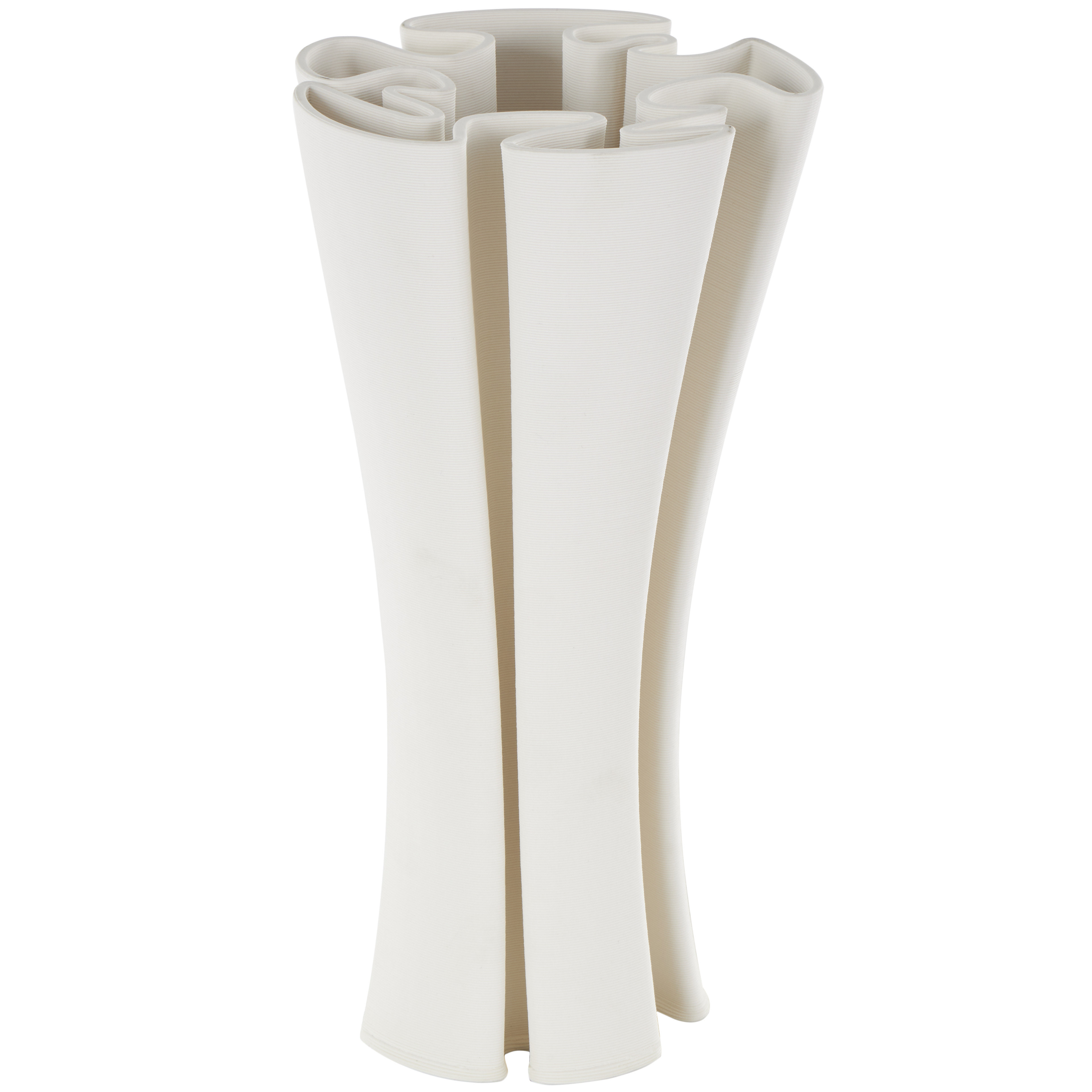 Wrought Studio™ Joletha Ceramic Ribbed Dimensional Folded Abstract ...