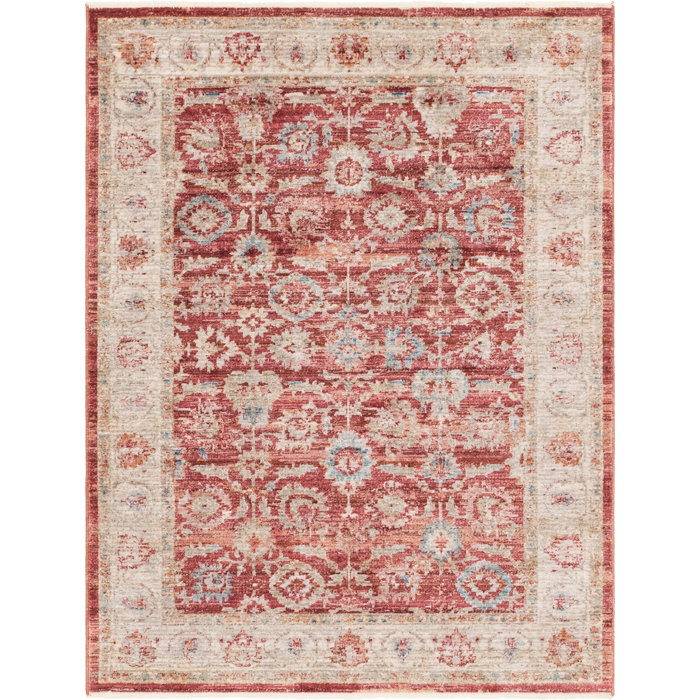 Charlton Home® Croasmun Performance Red/Gray Rug & Reviews | Wayfair
