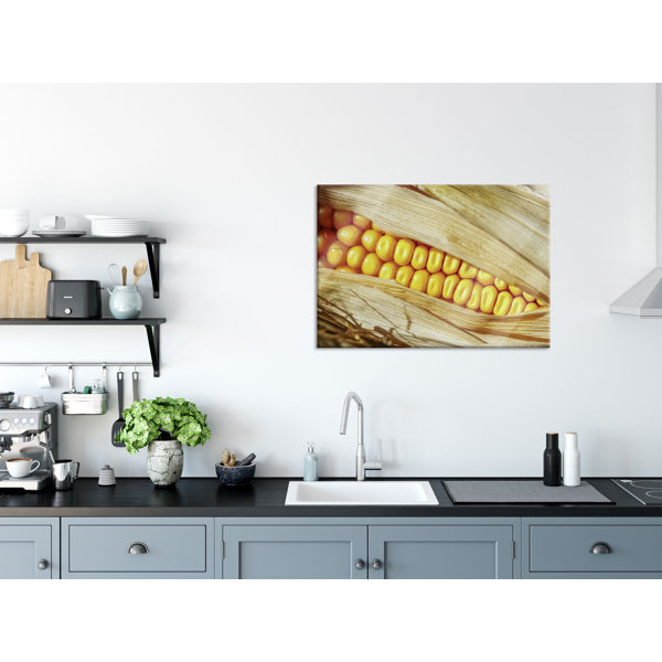 Brayden Studio Corn Cob Close-Up - No Frame Print on Glass | Wayfair.co.uk