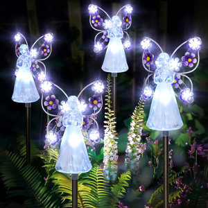 Zeki Shoggy Solar Angel Garden Stake Lights - 4 Pack Angel Solar Lights ...