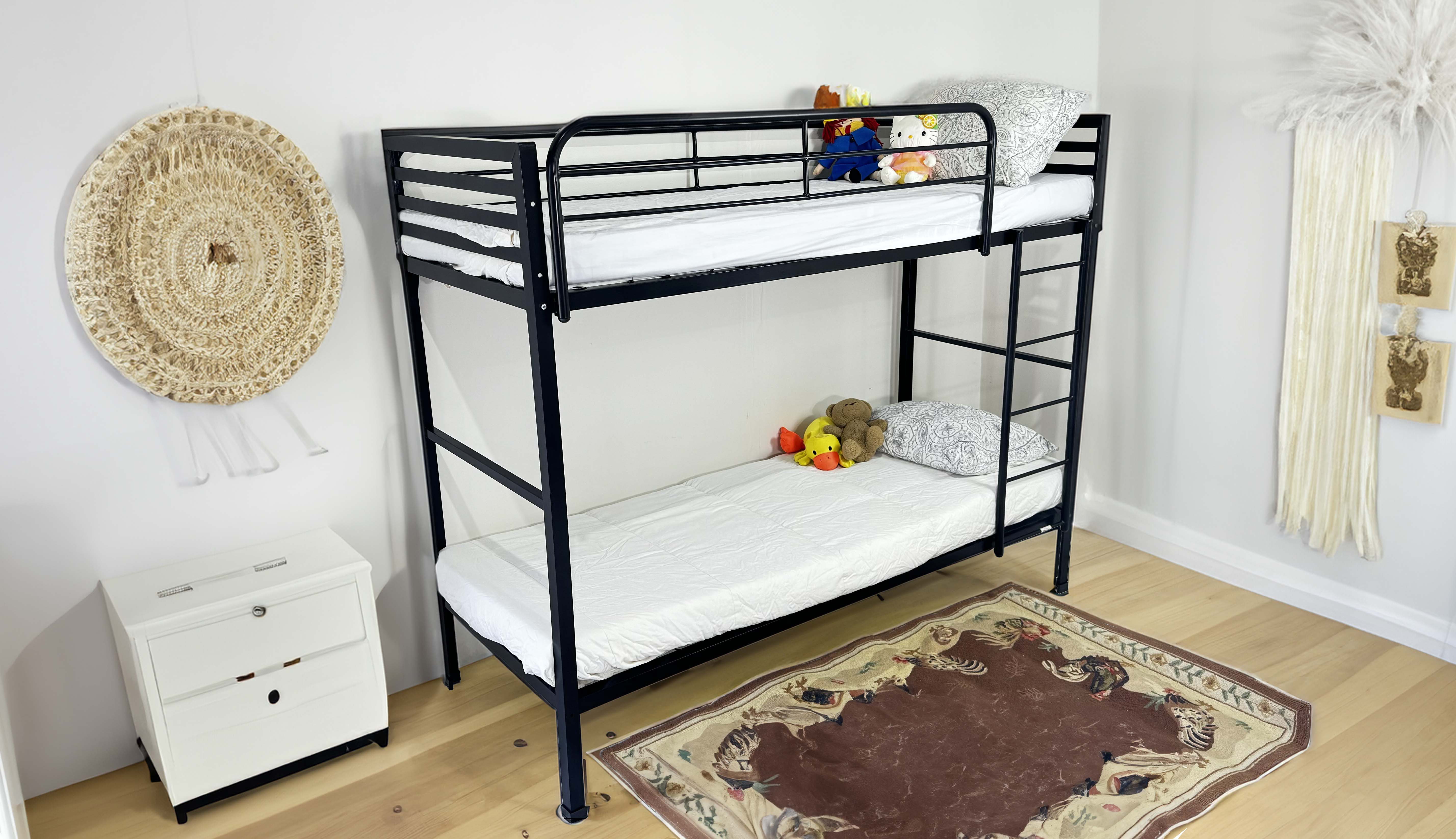 Isabelle & Max™ Navarra Camp Bunk Bed with Guardrails and 4" Thick Foam ...