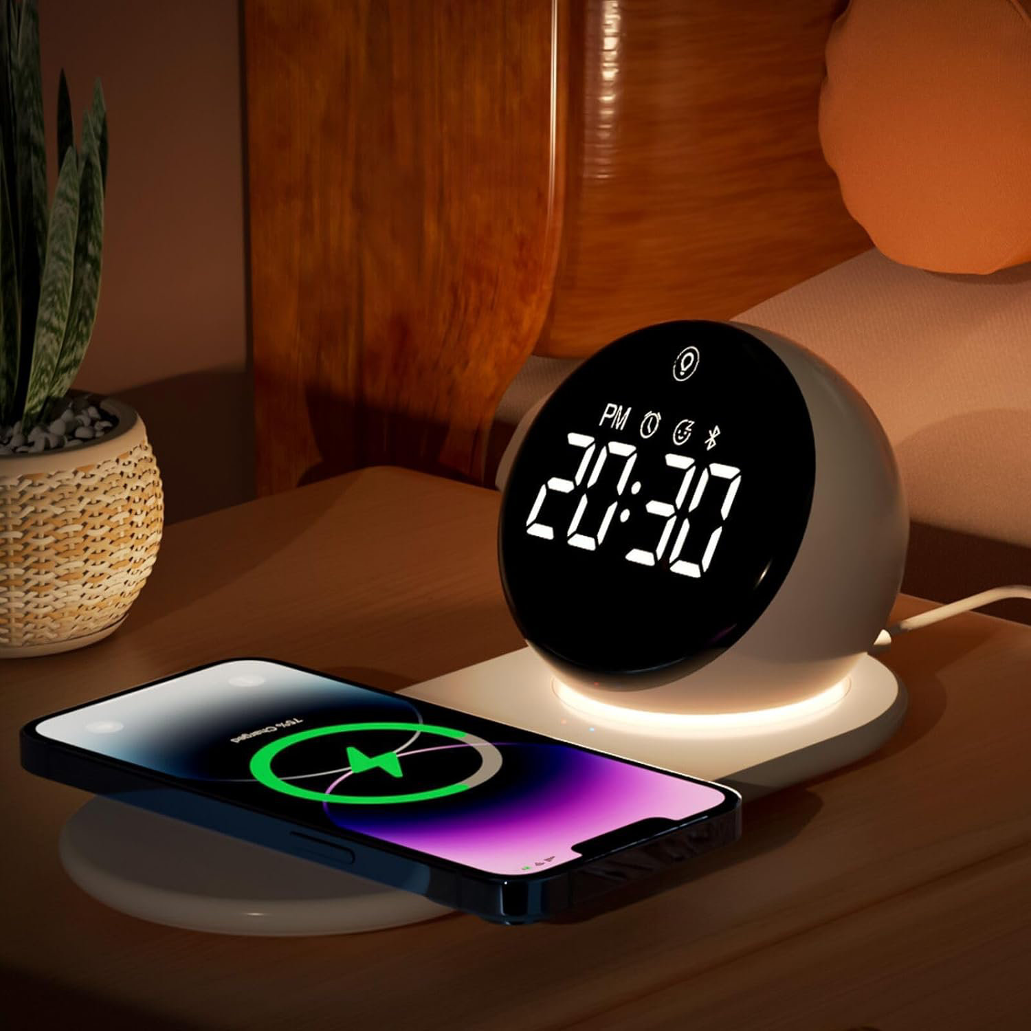 Wrought Studio 15W Fast Wireless Charger Alarm Clocks | Wayfair